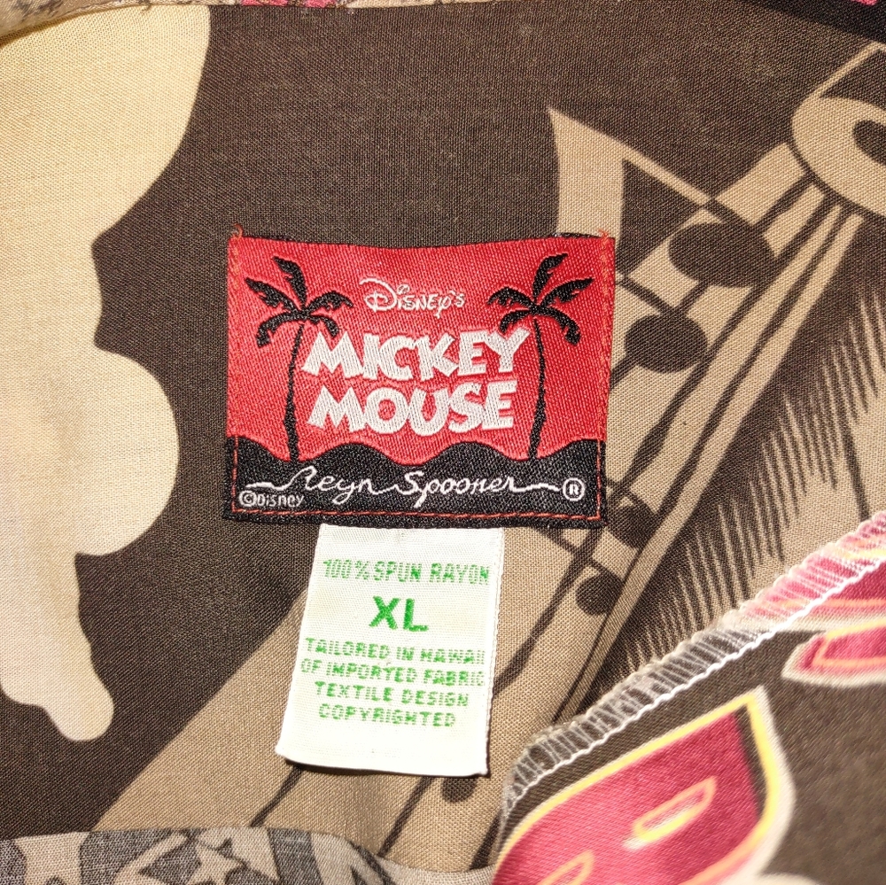 Rare Disney Reyn Spooner Rock And Roll Hawaiian Shirt - Gem
